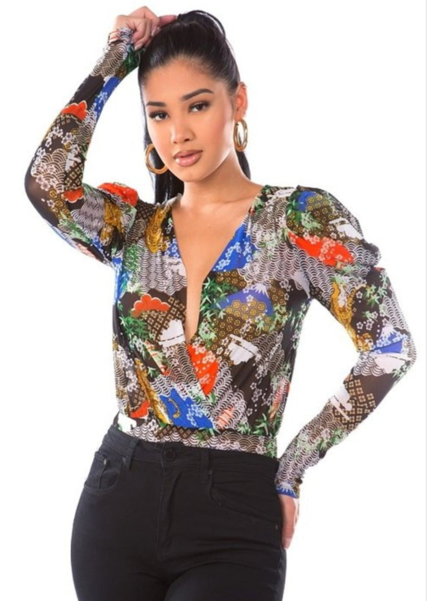 Tiger & Sheer Mesh Bodysuit – Fabjetsetter Fashion Boutique